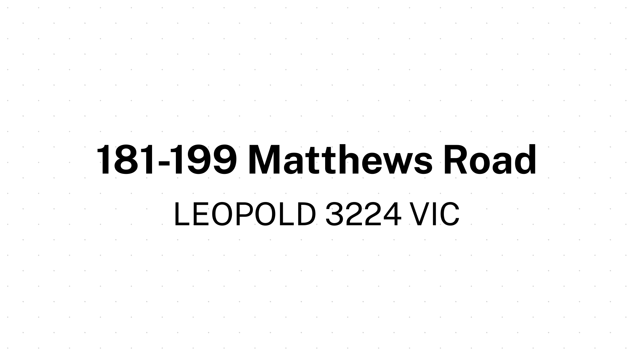 181-199 Matthews Road - Propps